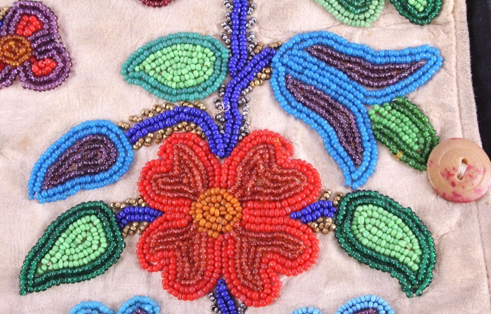 Cree Floral Beaded Vest circa 1900-1940