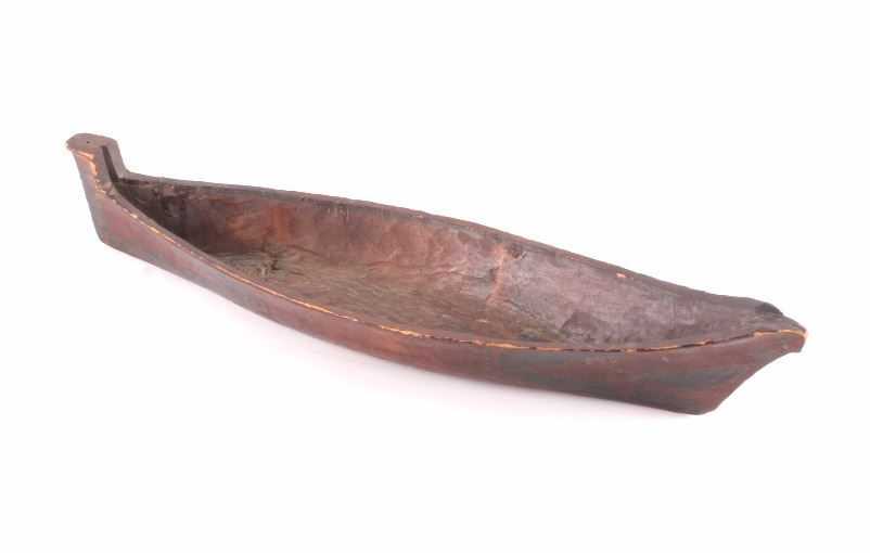 Haida Native American Indian Carved Wooden Canoe