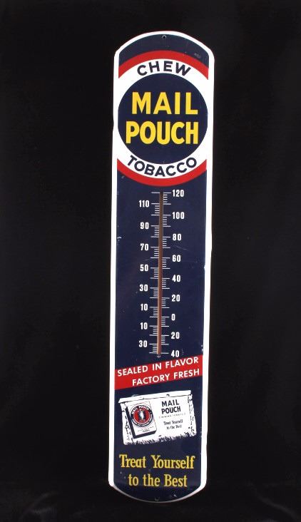 Mail Pouch Tobacco Advertising Thermometer