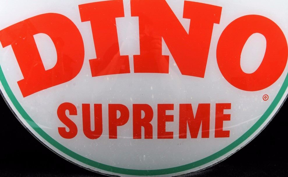 Sinclair Dino Supreme Gas Pump Globe Glass Lenses