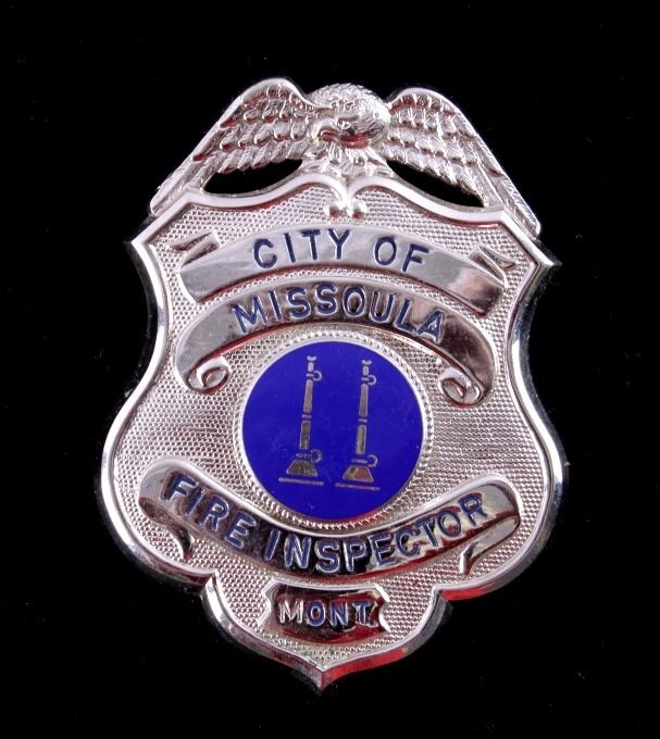 Missoula Montana Fire Inspector Badge Collection