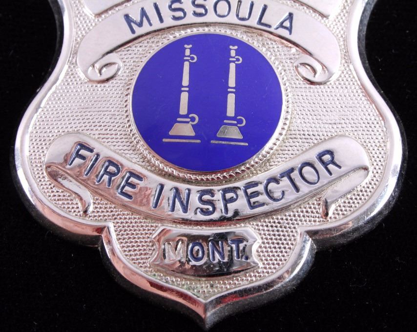 Missoula Montana Fire Inspector Badge Collection