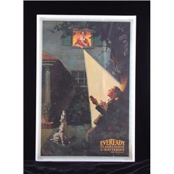 Eveready Flashlight & Batteries Advertising Poster