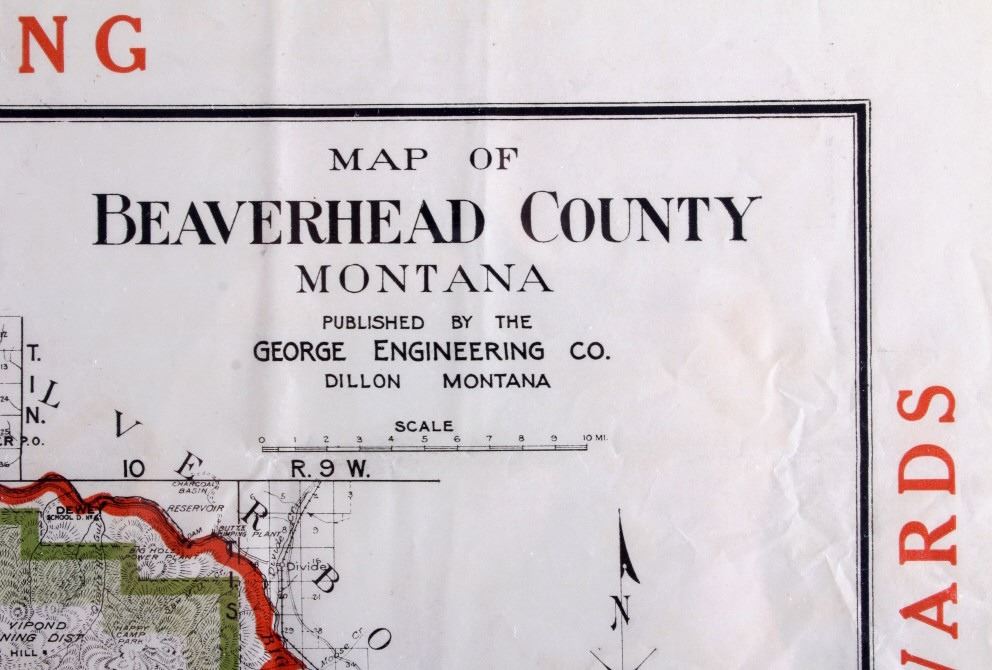 1917 Beaverhead County Montana Map