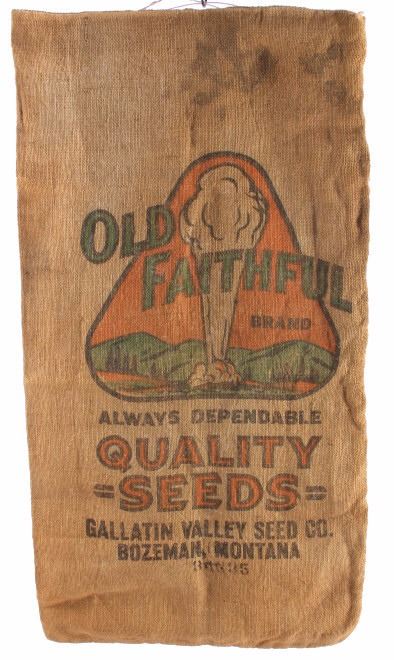Old Faithful Seed Sack from Bozeman Montana