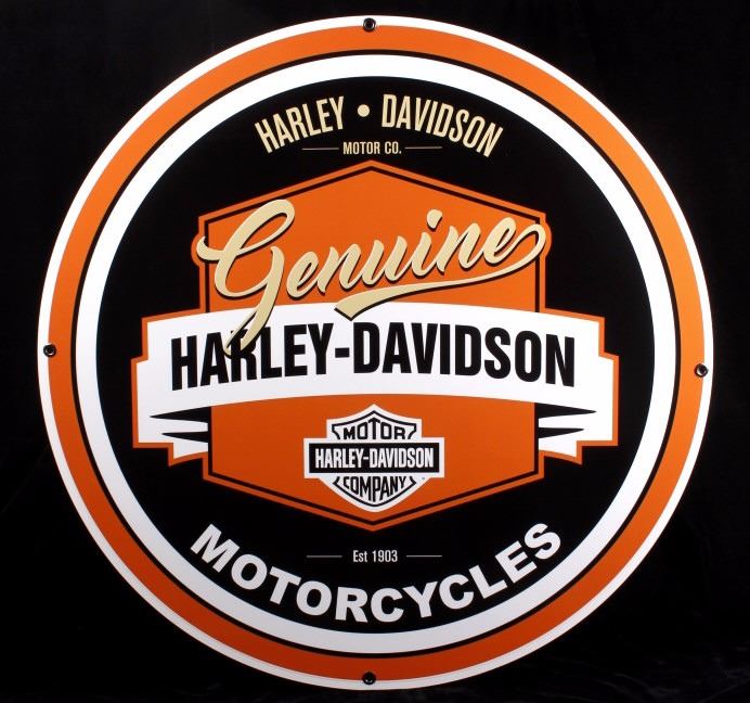 Harley Davidson Motorcycle Shield Advertising Sign