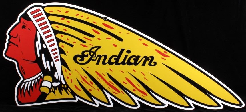 Indian Motorcycles Chiefs Head Advertising Sign