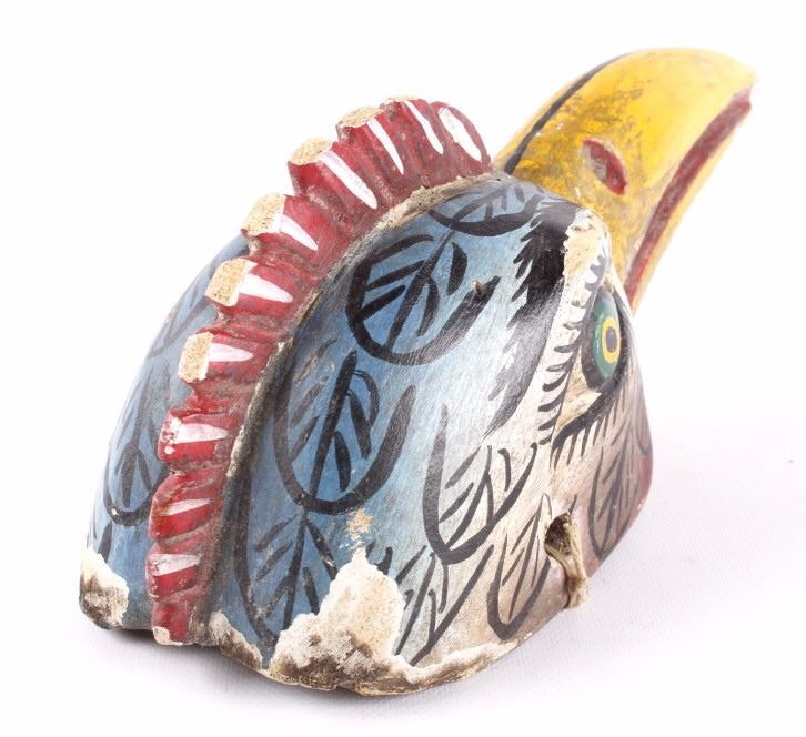 Northwest Coast Polychrome Raven Effigy Carvings