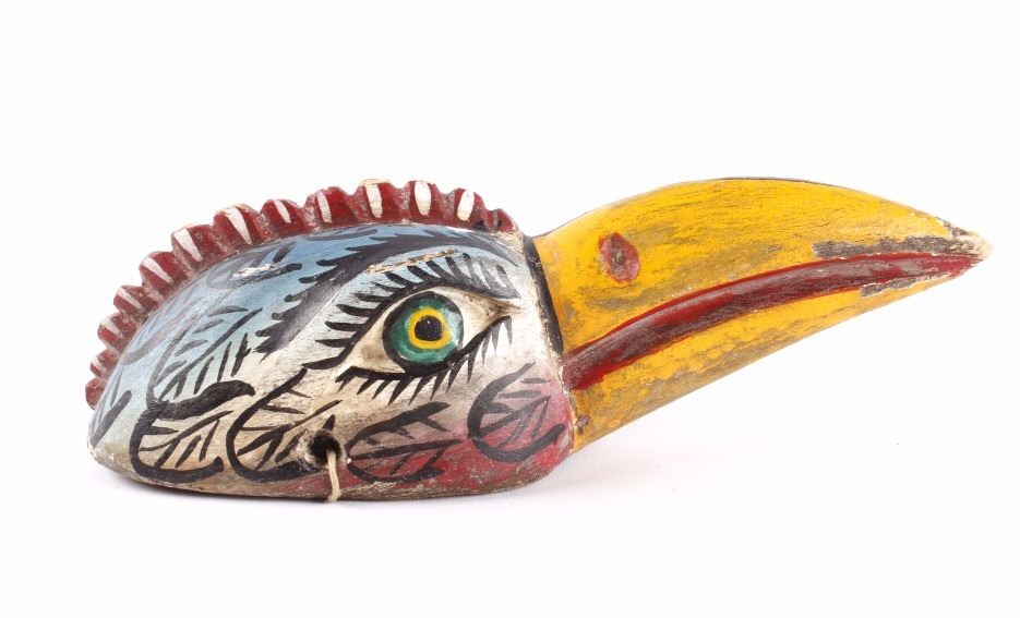 Northwest Coast Polychrome Raven Effigy Carvings