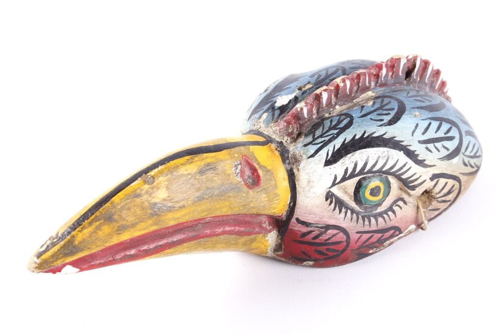 Northwest Coast Polychrome Raven Effigy Carvings