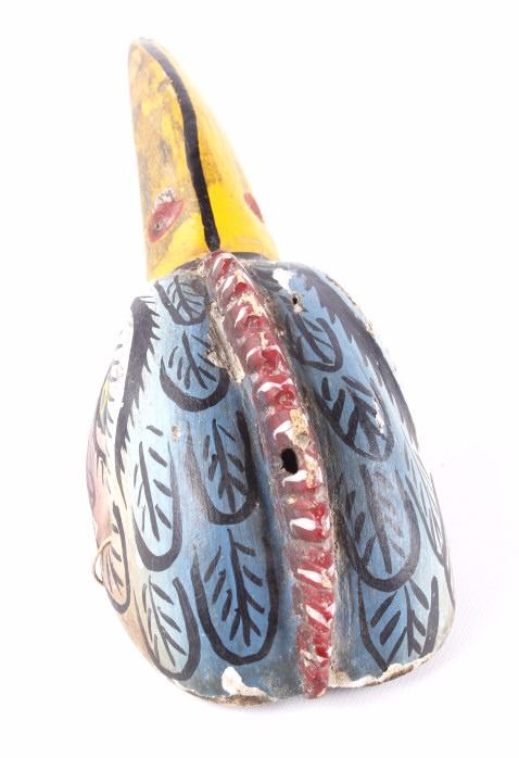 Northwest Coast Polychrome Raven Effigy Carvings