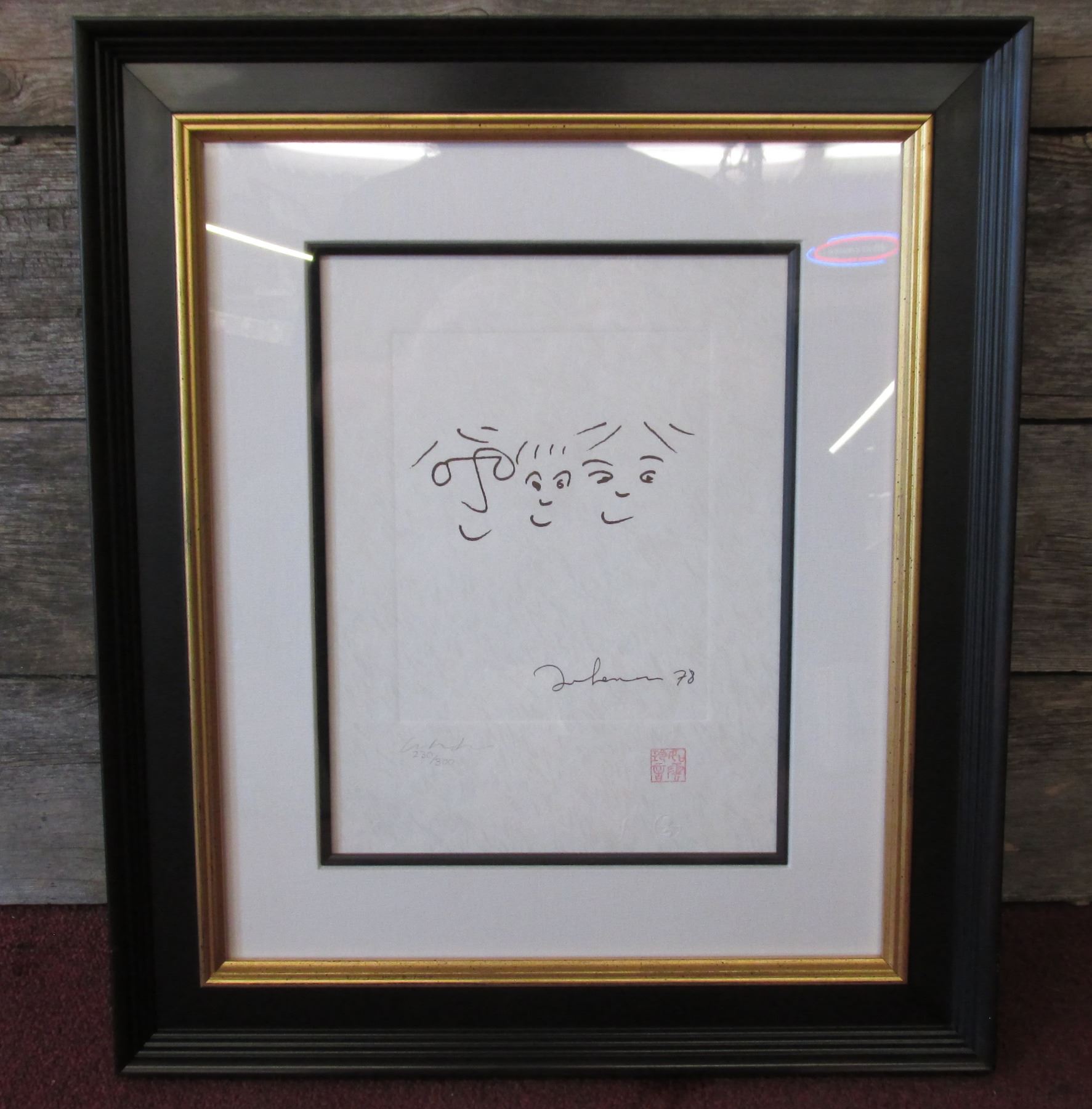 Signed John Lennon Limited Edition Serigraph 230/300 With Certificate ...