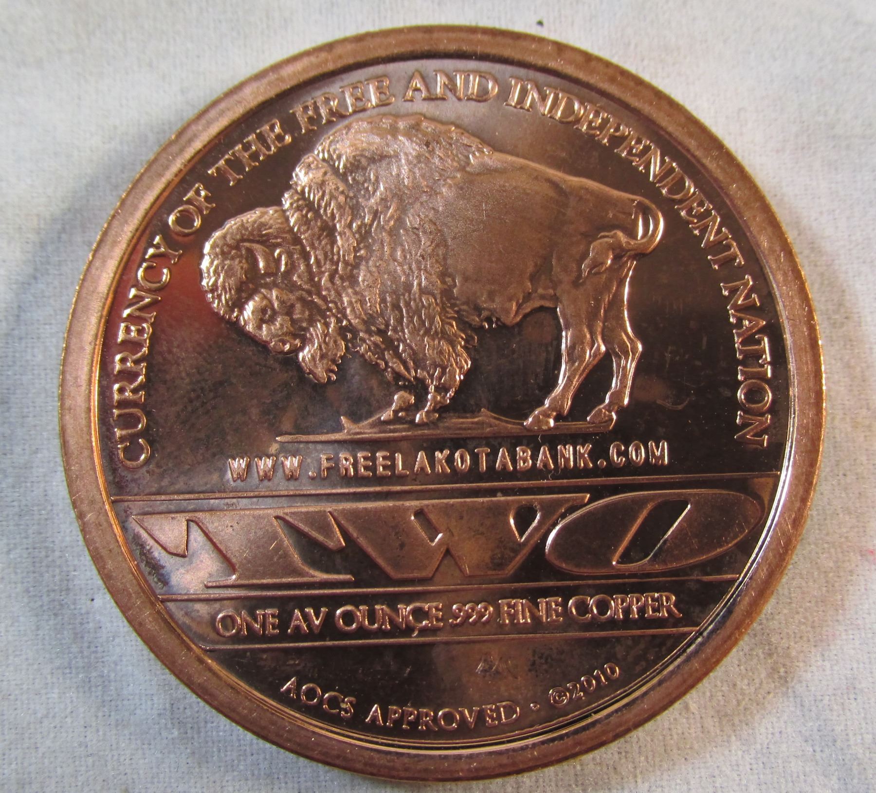 Crazy Horse Lakota 1 Oz Copper Round