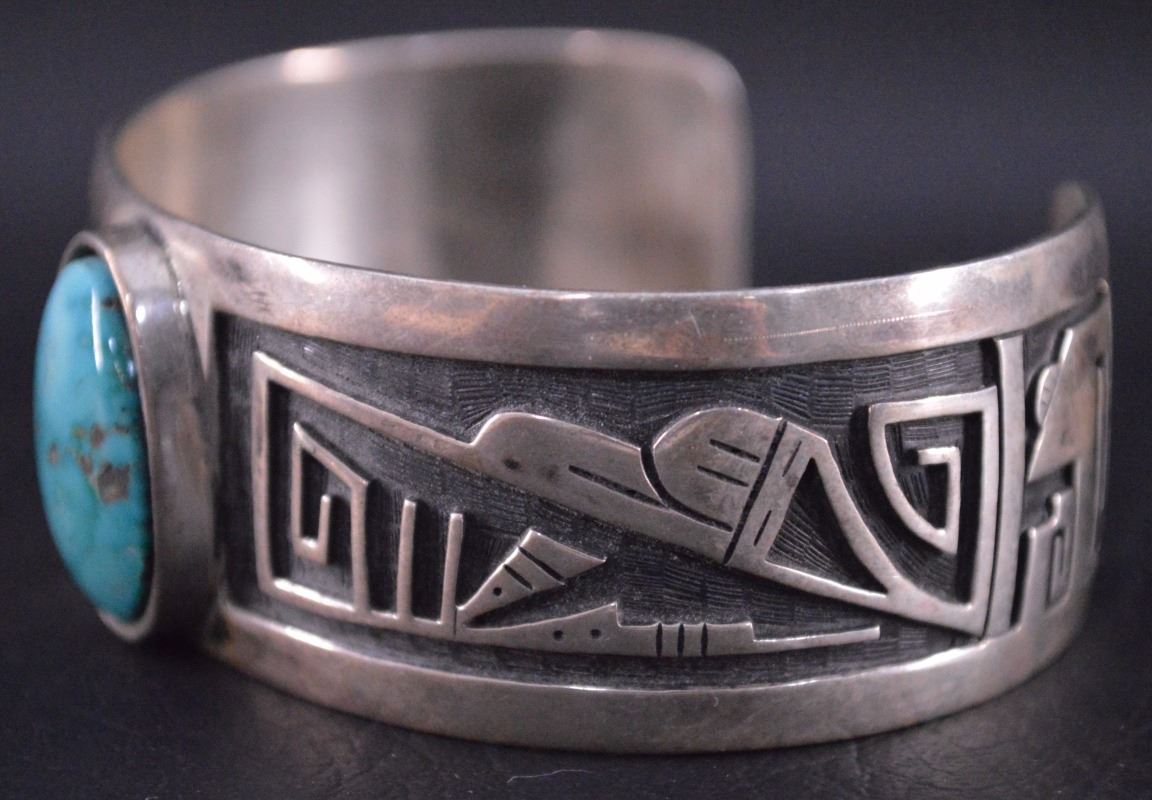 HOPI SILVER BRACELET BY FRANK LAHALEON