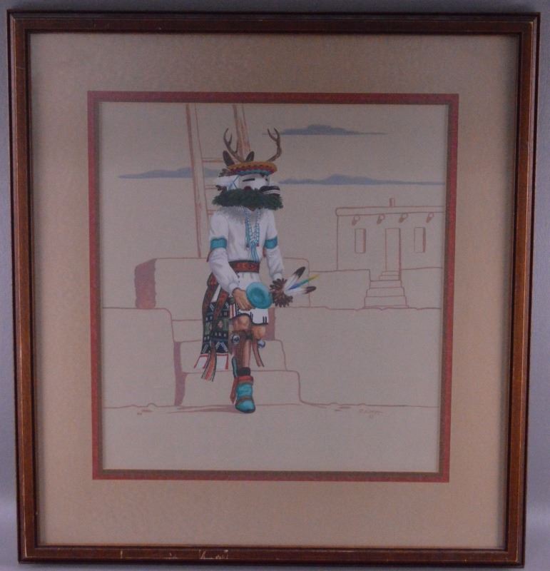 ORIGINAL HOPI PAINTING BY RAYMOND NAHA
