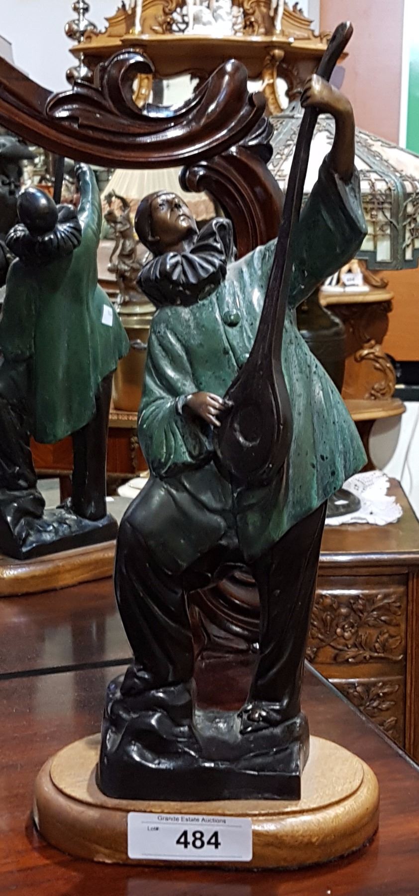 BRONZE HARLEQUIN STATUE