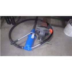 ONE 8" METAL VICE AND RESTORED QUART STROKE FUEL PUMP