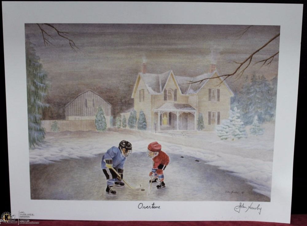 AUTOGRAPHED JOHN NEWBY PRINT “OVERTIME”
