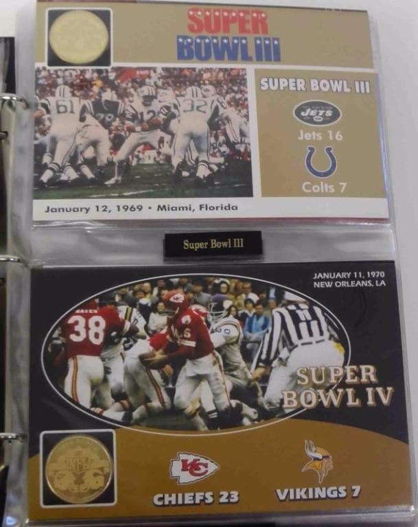 NFL FOOTBALL SUPER BOWL FLIP COIN COLLECTION