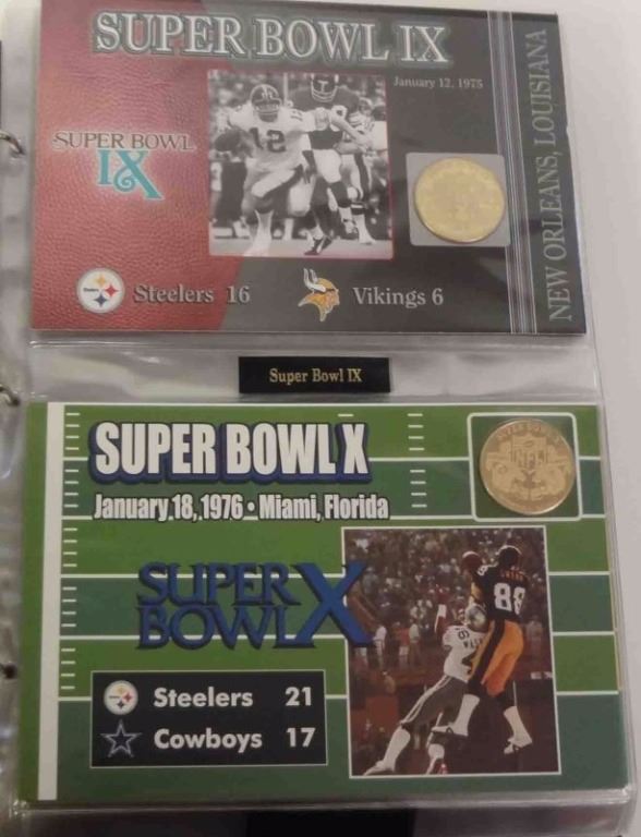 NFL FOOTBALL SUPER BOWL FLIP COIN COLLECTION