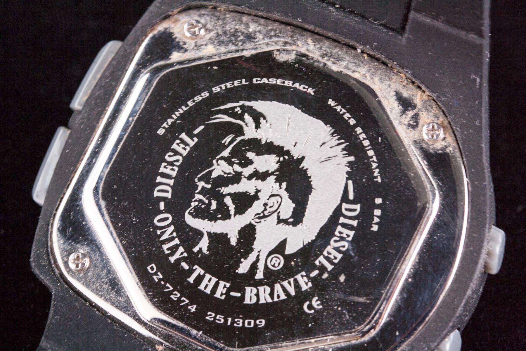 Diesel Black Rubber Strap Men's Digital Watch