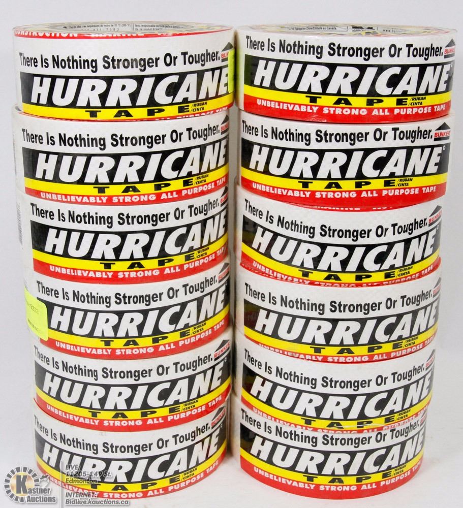 12 ROLLS OF HURRICANE TAPE