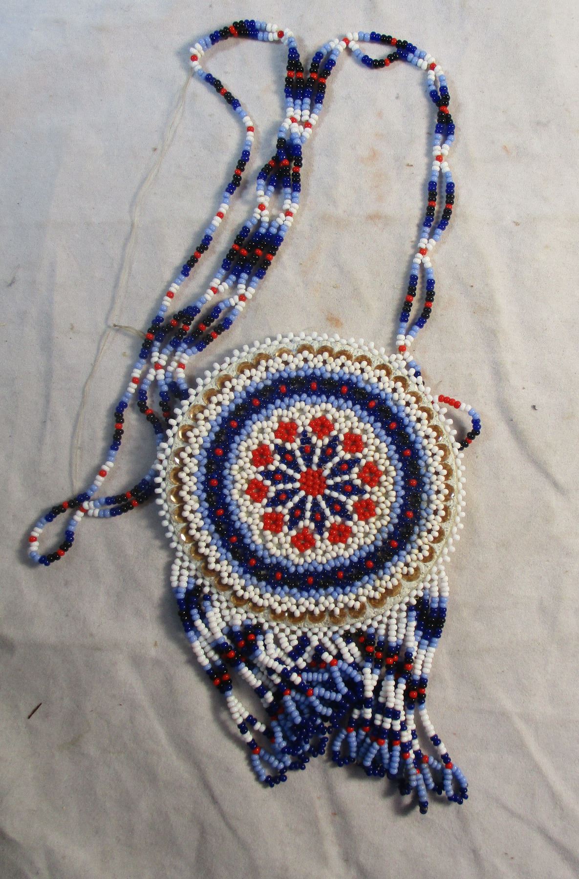 Vintage Native American Beaded Medallion