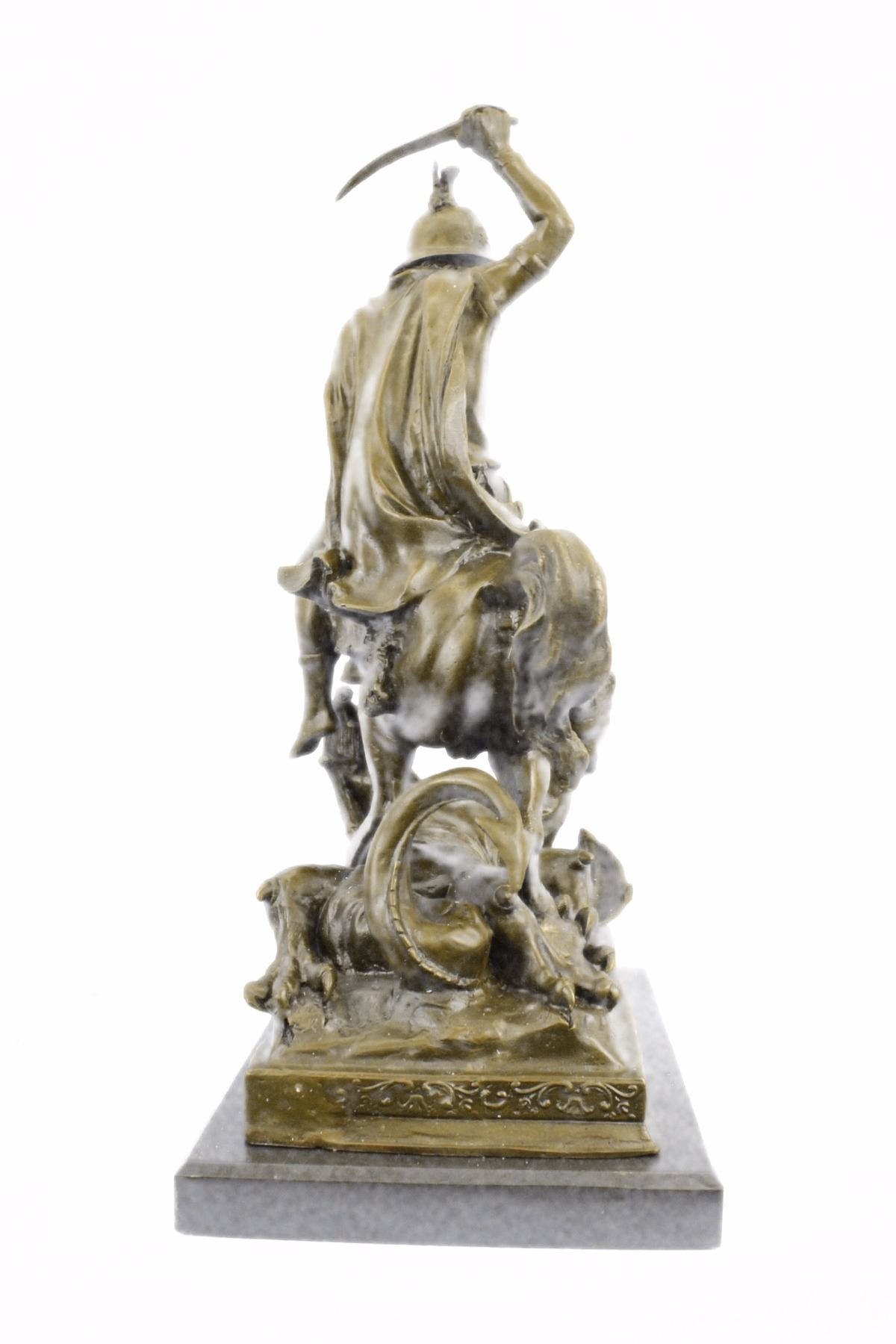 21" Tall Catholic St George Dragon Slayer Patron Military Saint Bronze ...