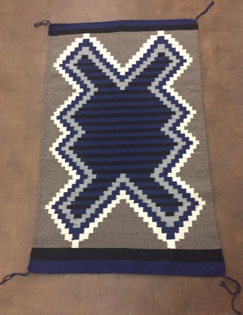 Unique Geometric Pattern Navajo Rug