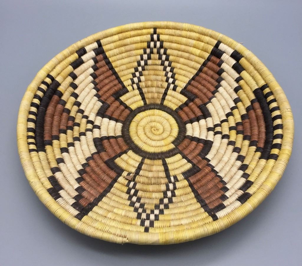 Hopi Coiled Basket Butterfly Design