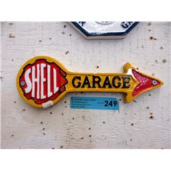 Hand Painted Cast Iron Shell Sign