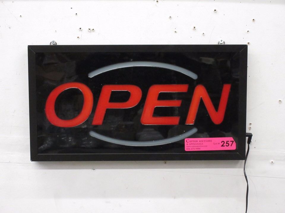 Electric "Open" Sign