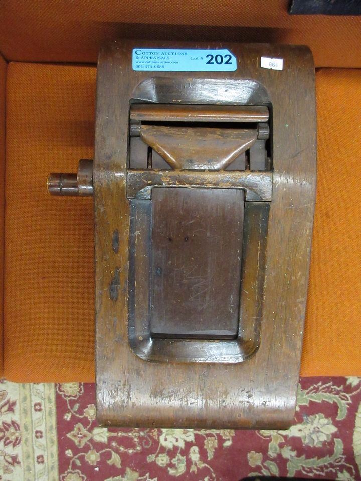 Vintage Wood Hand Crank Sales Receipt Machine