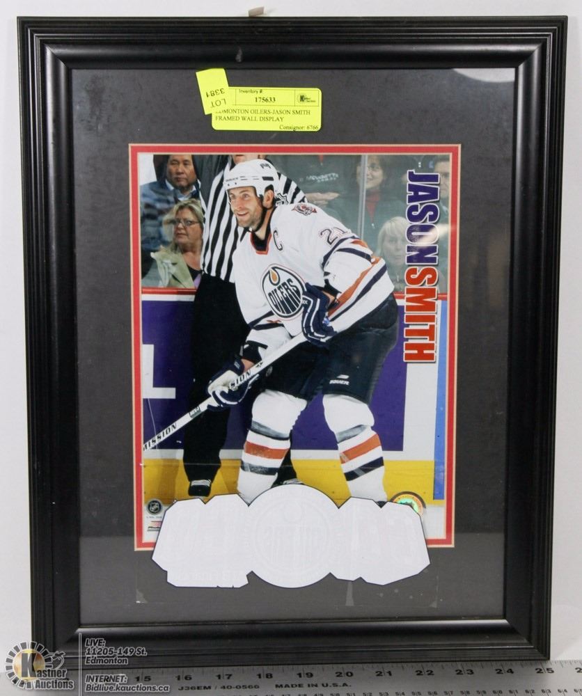 EDMONTON OILERS-JASON SMITH FRAMED WALL DISPLAY
