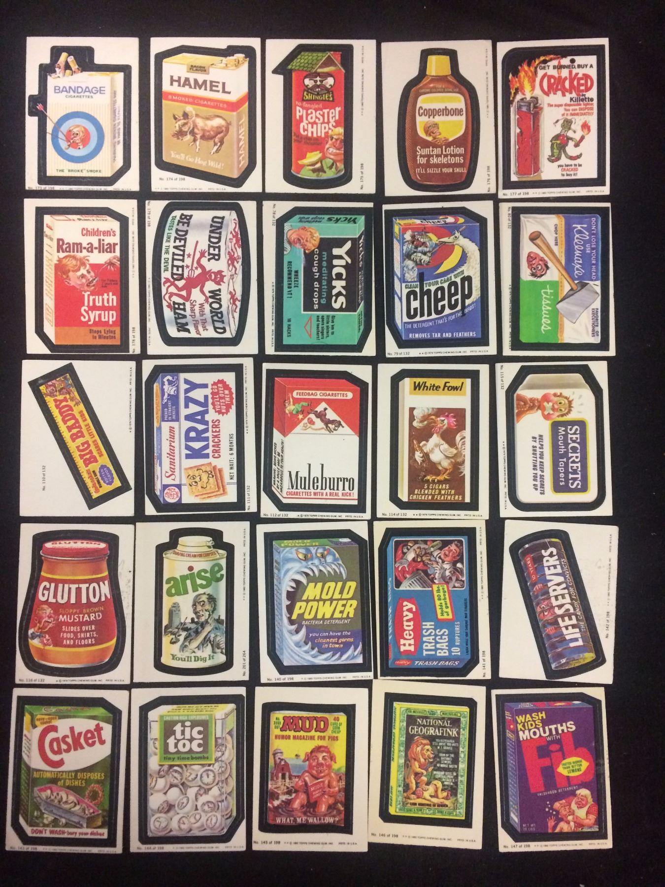 1980'S WACKY PACK STICKERS LOT