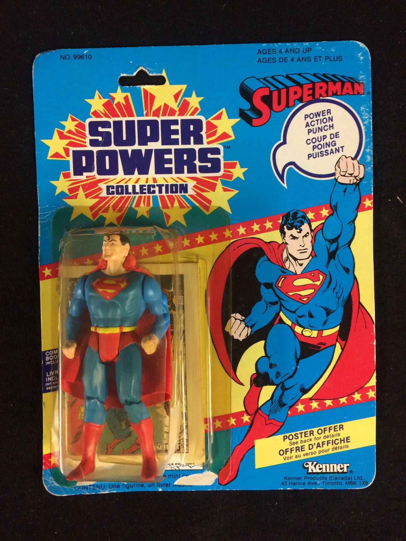 Vintage Kenner Super Powers Collection SUPERMAN Action Figure