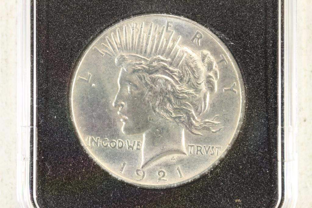 1921-P HIGH RELIEF PEACE SILVER DOLLAR