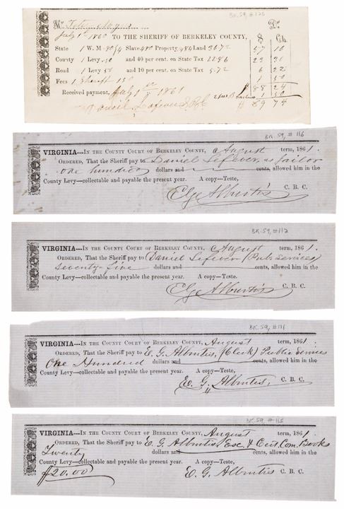 1860s Teter Myers French House Related Civil War Period Virginia Tax ...