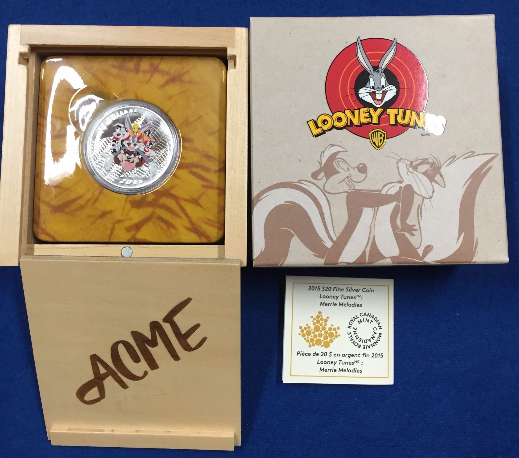 Canada 2015 $20 Fine Silver Coin Looney Tunes™: Merrie Melodies BUGS ...