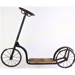 Victorian period childs push scooter 35" long, complete including ...