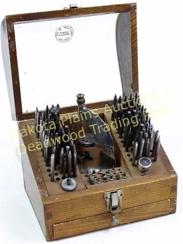Henry Paulson Co. watch makers stacking tool set in curved glass and ...