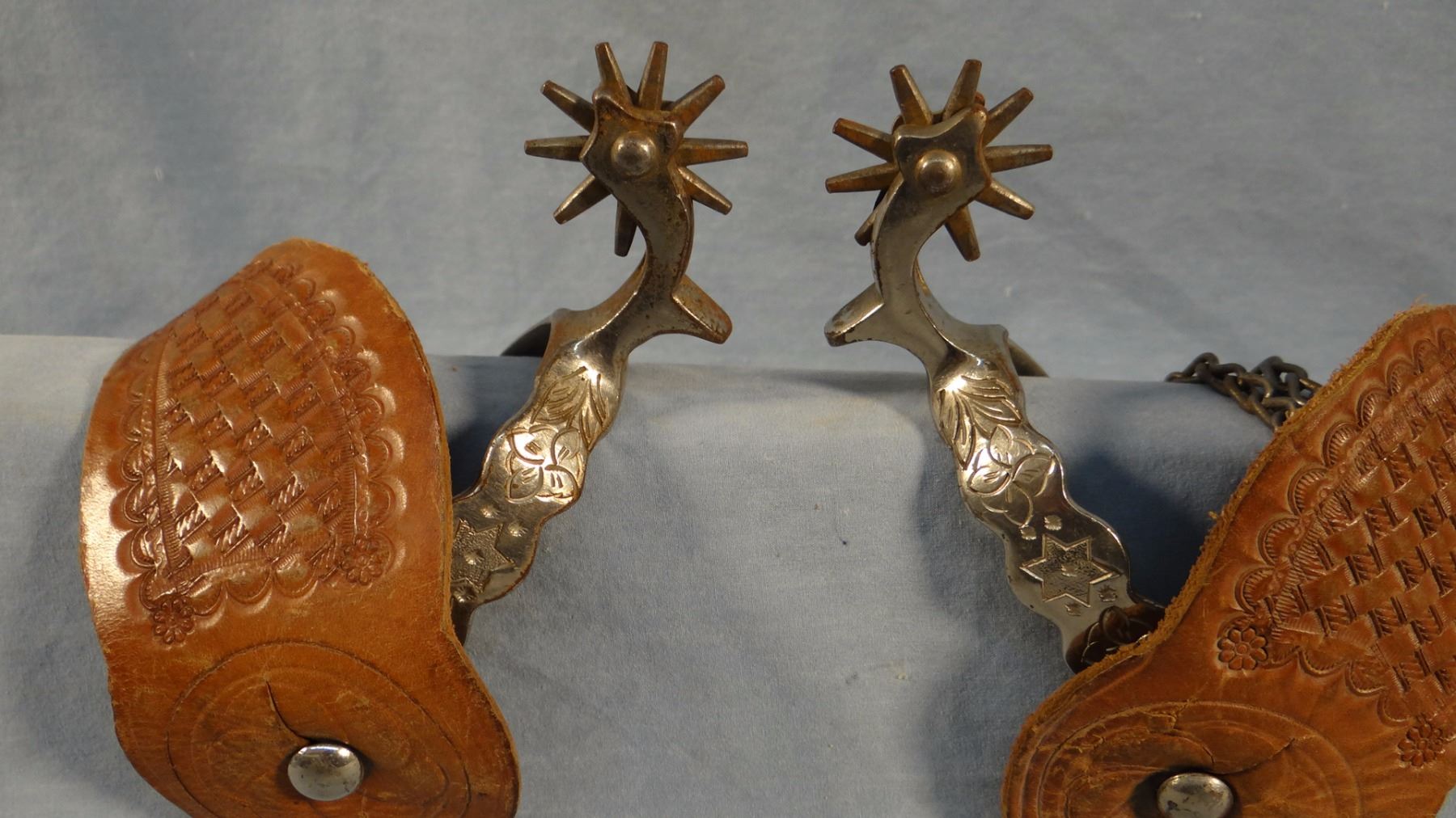 August Buermann star AB marked spurs w/ outstanding period stamped ...