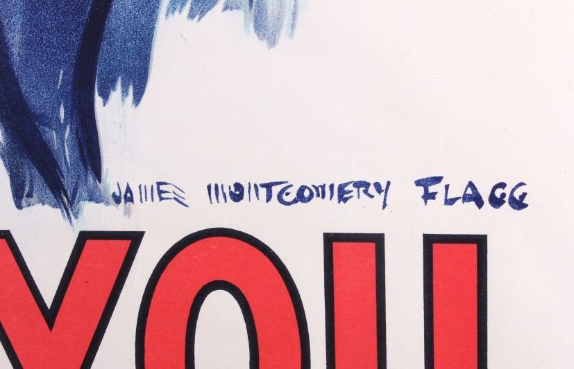 Original WWI 1917 Uncle Sam Recruiting Poster