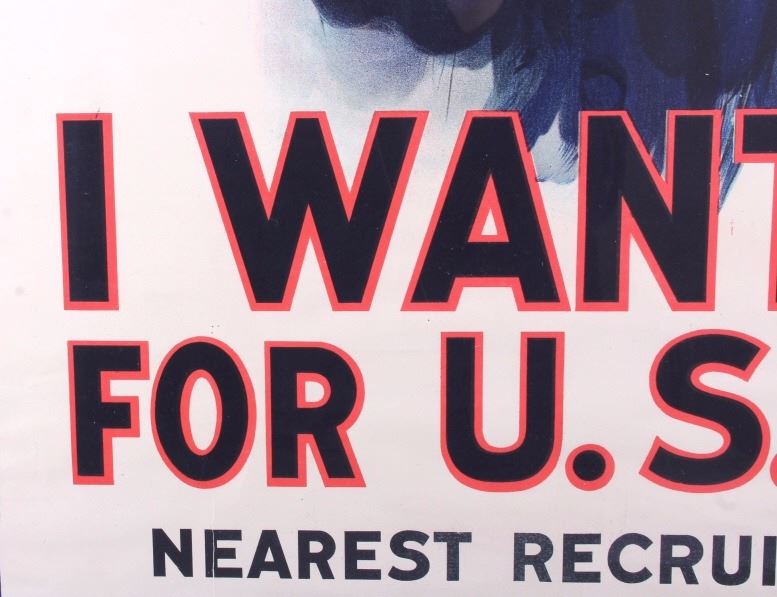 Original WWI 1917 Uncle Sam Recruiting Poster