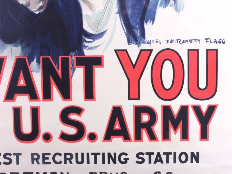 Original WWI 1917 Uncle Sam Recruiting Poster