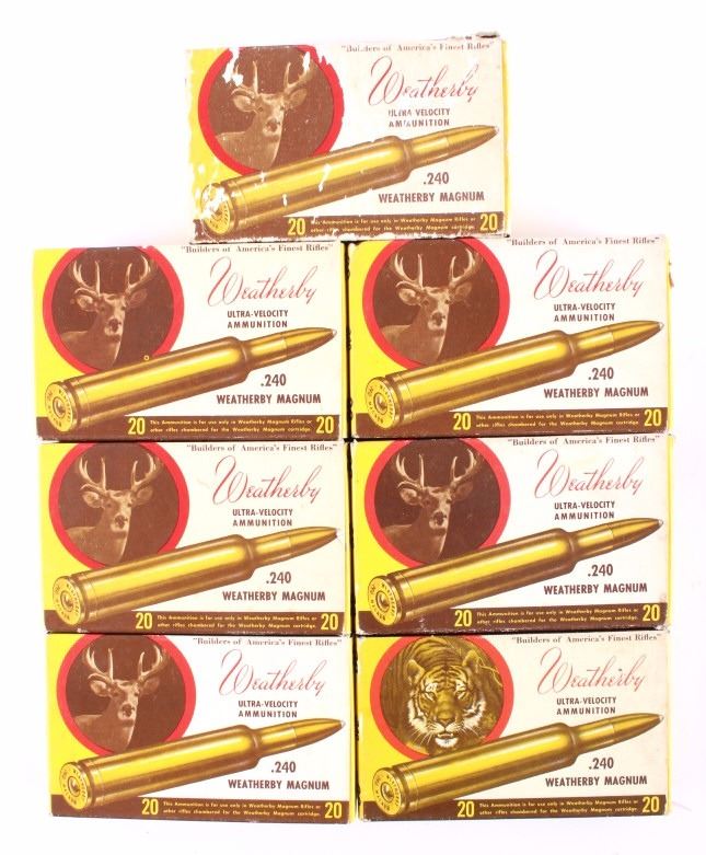.240 Weatherby Magnum Ammunition 130 Rounds