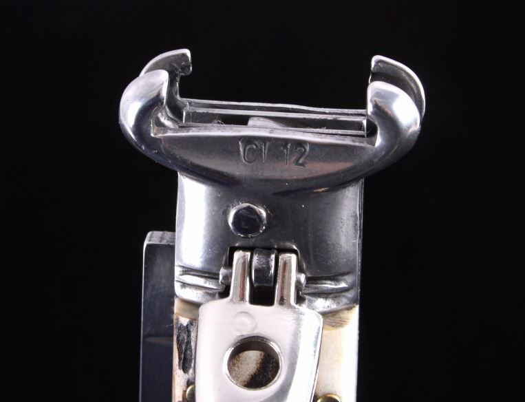 Italian Stag Horn Switchblade Shell Puller Knife