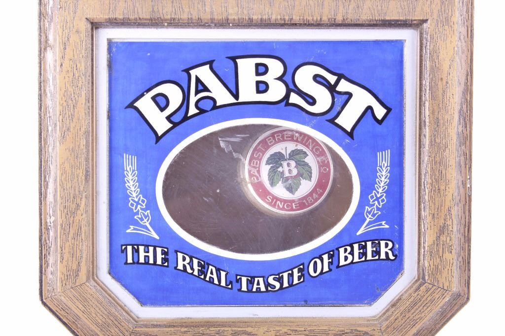 Pabst Blue Ribbon 1960 Era Light Up Pendulum Clock