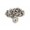 Vintage Sterling Silver Bracelet W/ Heart Lock Clasp