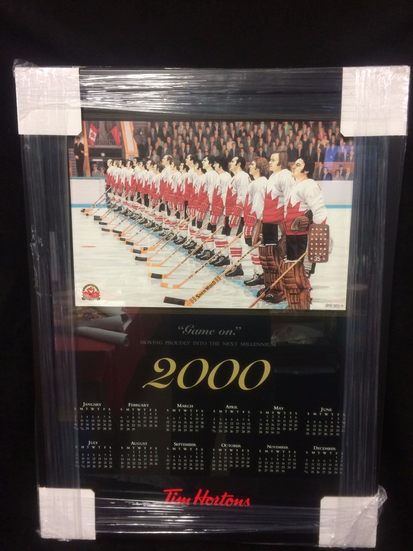 TIM HORTONS FRAMED COLLECTIBLE CALENDER